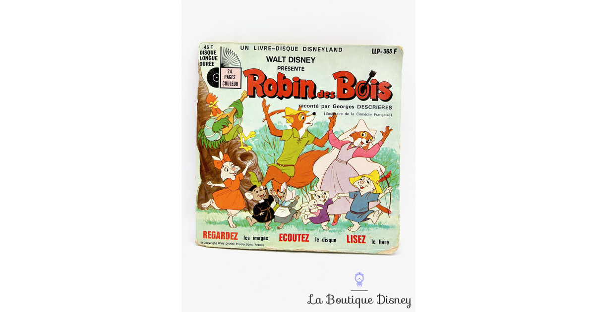 Livre Disque 45 Tours Robin des Bois Walt Disney Productions Disneyland Record vinyle - Livres ...